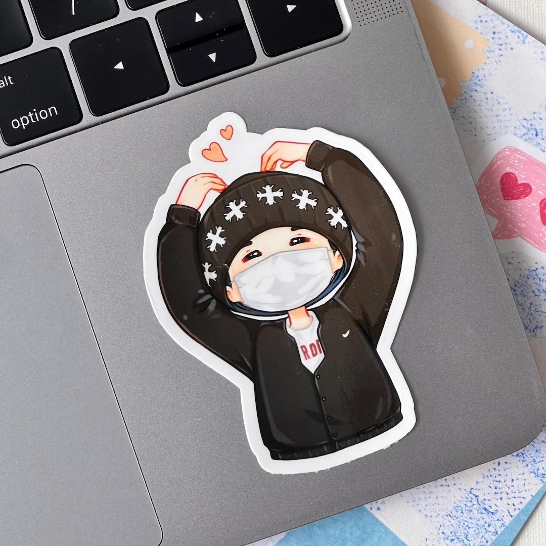 Welcome Back Yoongi Heart Hand Vinyl Waterpoof Sticker | Suga Agustd ...