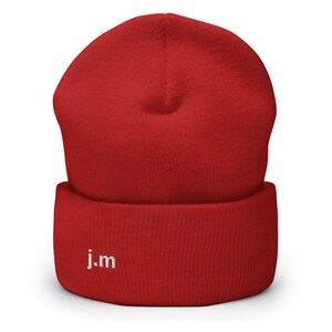 Embroidered J.m IG Jiminie Cuffed Beanie Hat | Hobihearteu Shop - Etsy