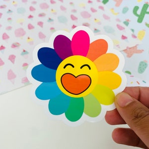 Hobi Rainbow Flower Hobicore BTS Sticker Vinyl Waterpoof Hobihearteu ...