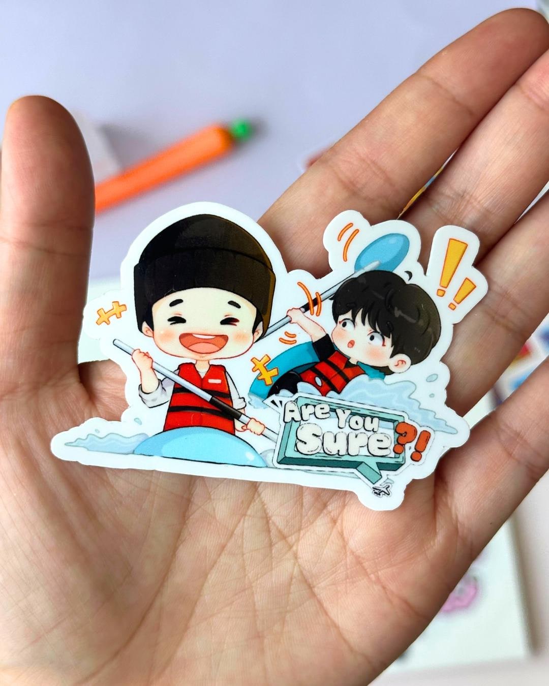 Are You Sure Jungkook and Jimin Kayak Scene Sticker Vinyl Waterproof ...