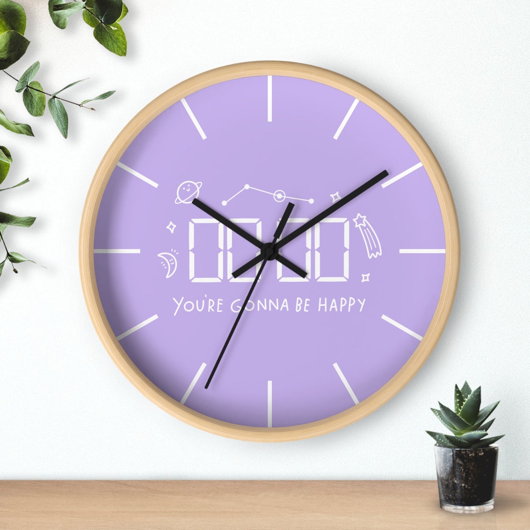 Zero O' Clock Wall Clock and You're Gonna Be Happy Hobihearteu Shop - Etsy