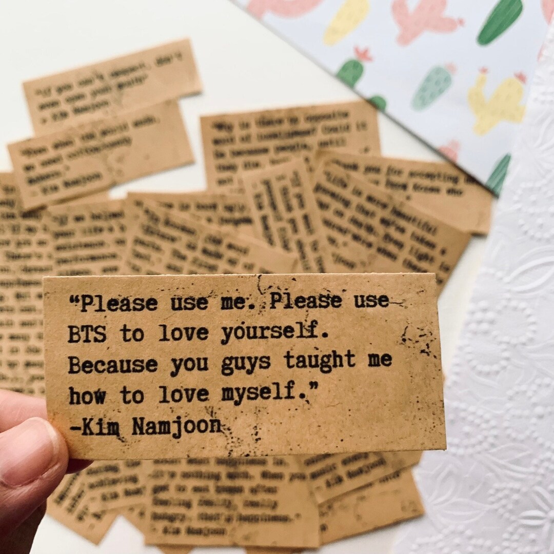 Namjoon 20 Pcs Quotes Kraft Paper Sticker for Journaling Journal | RM ...