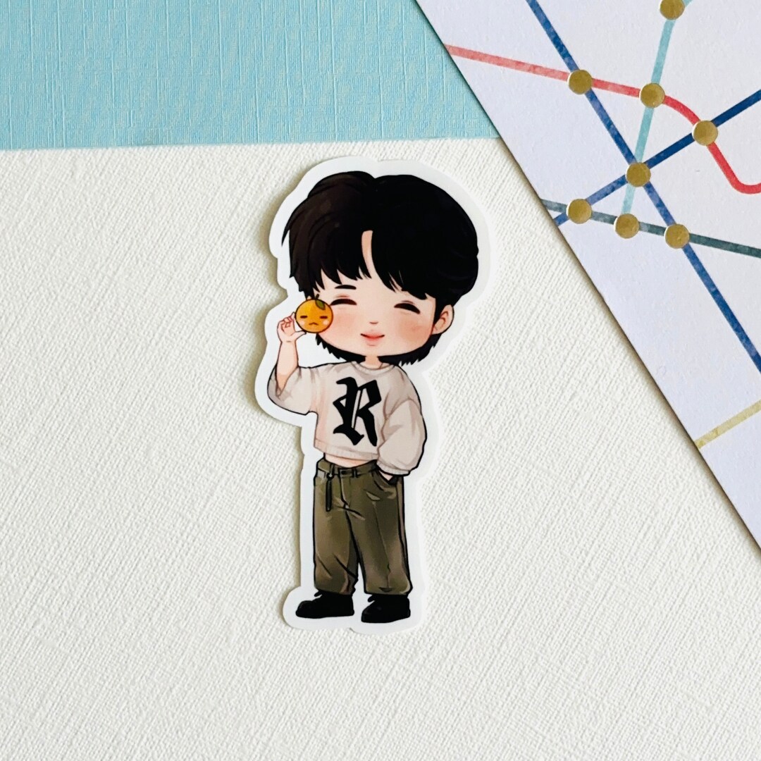 Jimin and Yoongi Tangerine Vinyl Waterpoof Sticker | Jimin Yoongi ...