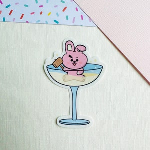 Champagne Confetti 3D Cooky BTS Sticker Vinyl Waterpoof Jk Jungkook ...
