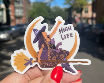 High Life Witch Print Great for Halloween Spooky Season - Etsy