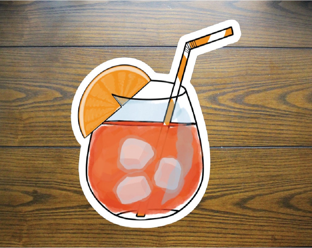 Aperol Spritz Sticker, Party Favor Sticker - Etsy