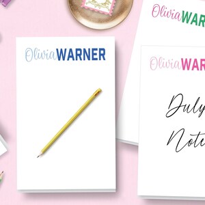 PERSONALIZED NAME NOTEPAD: Modern Classic to Do List Maker | Family ...