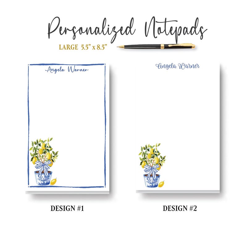 Personalized Note Pads Bows - Etsy