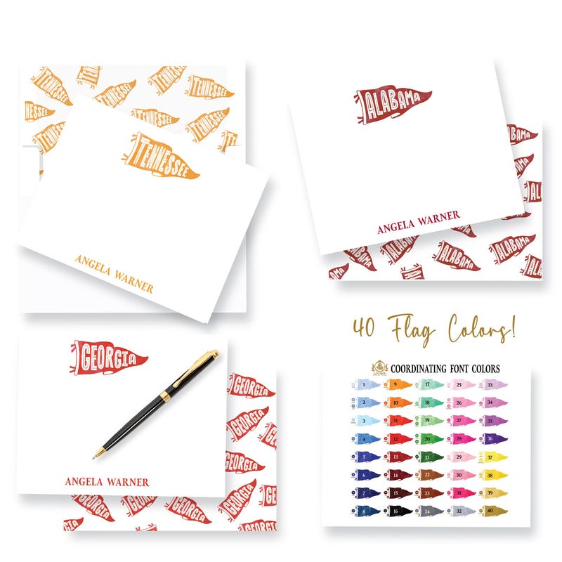 Pennant Note Card - Etsy