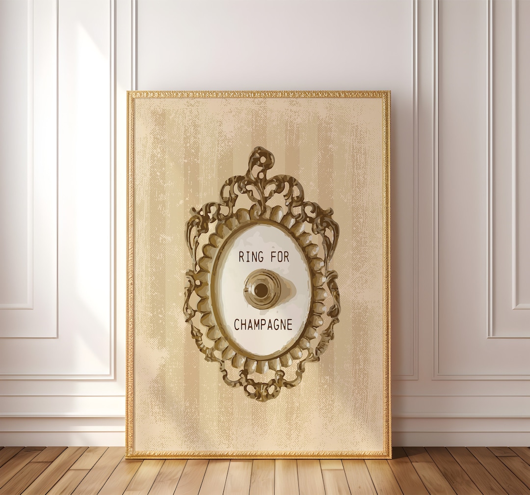 PHYSICAL Ring for Champagne Button Wall Art Print: Bar Cart Decor ...