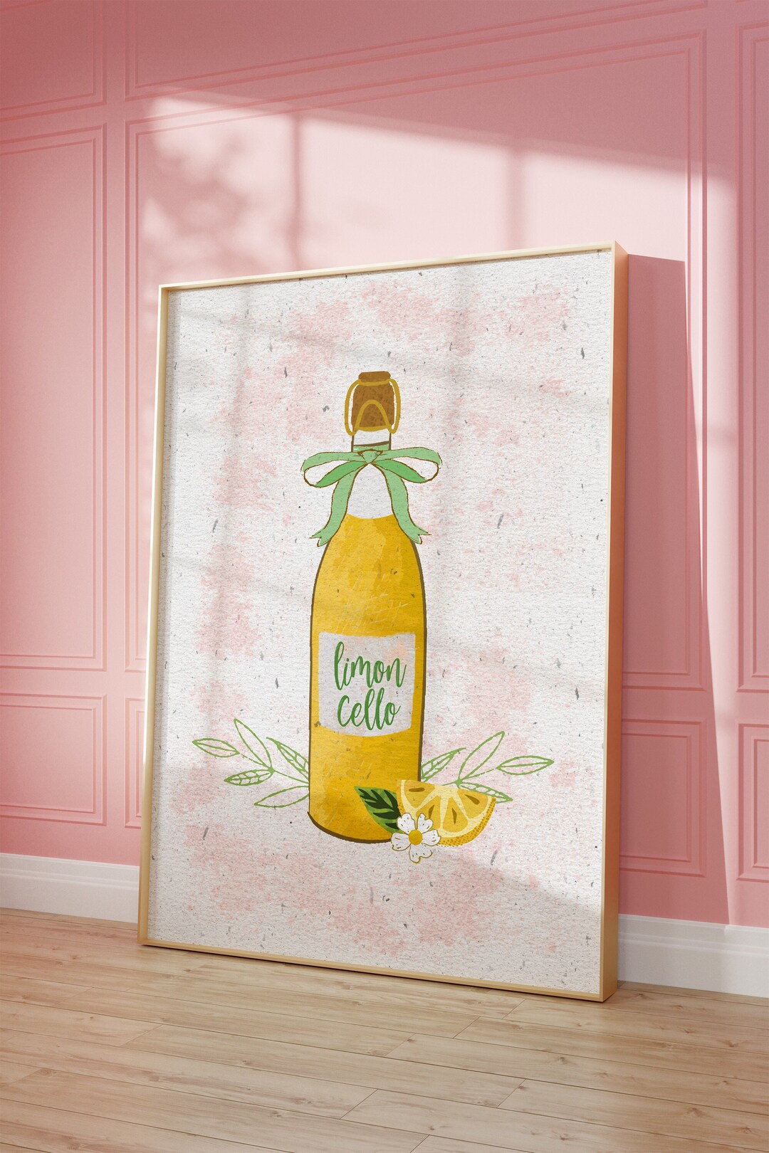 Limoncello Art Printable Lemon Fruit Theme Print Bar Cart - Etsy