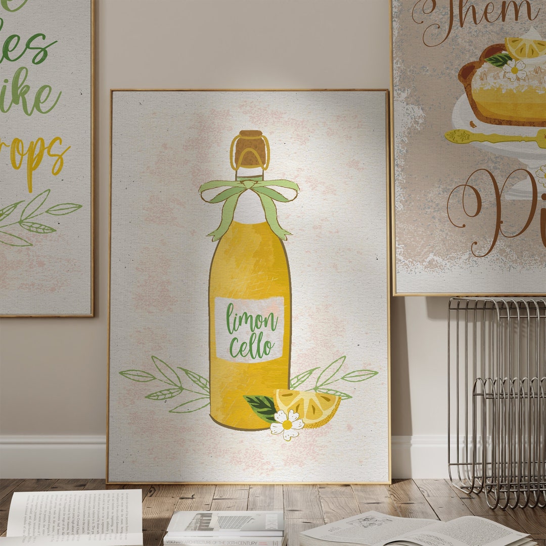 Instant Download Limoncello Art Print Vintage Lemon Bar - Etsy