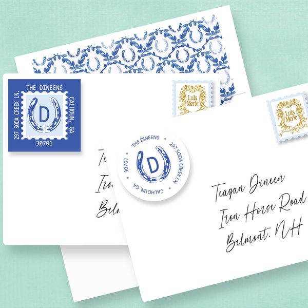 Western Address Stamp - Etsy