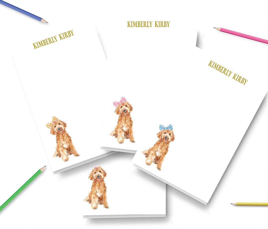 Doodle Dog Labradoodle Cavapoo Notepad Personalized | Family Pet to Do ...