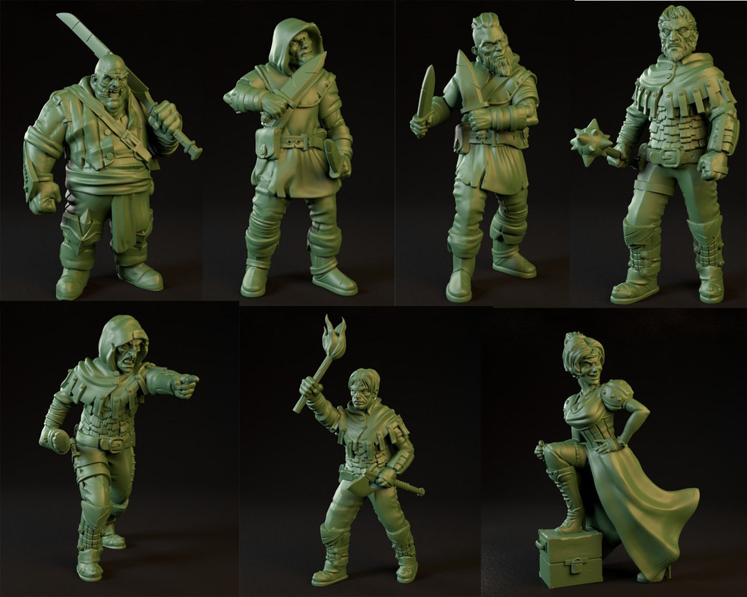 Bandit Bundle 7 Bandits Miniature Tabletop Resin - Etsy