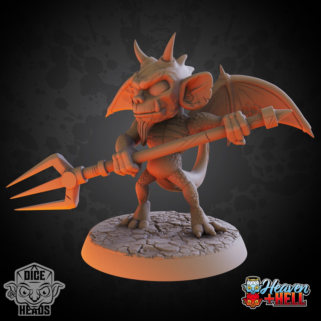 Imp Devil Devil Monster Horror Hell Heaven and - Etsy