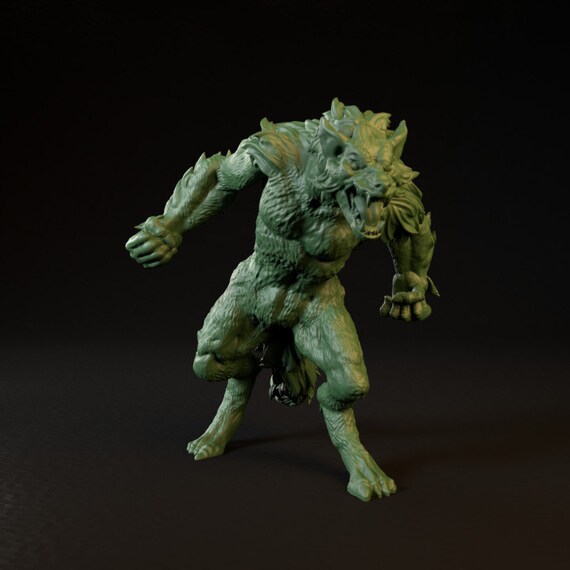 Loup-garou Loup-garou Miniature Tabletop Resin Tytan - Etsy France