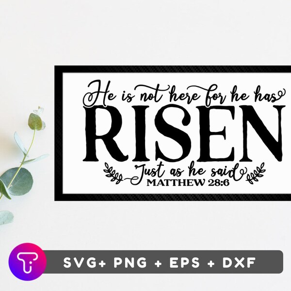 He is Not Here He is Risen Just as He Said Svg - Etsy