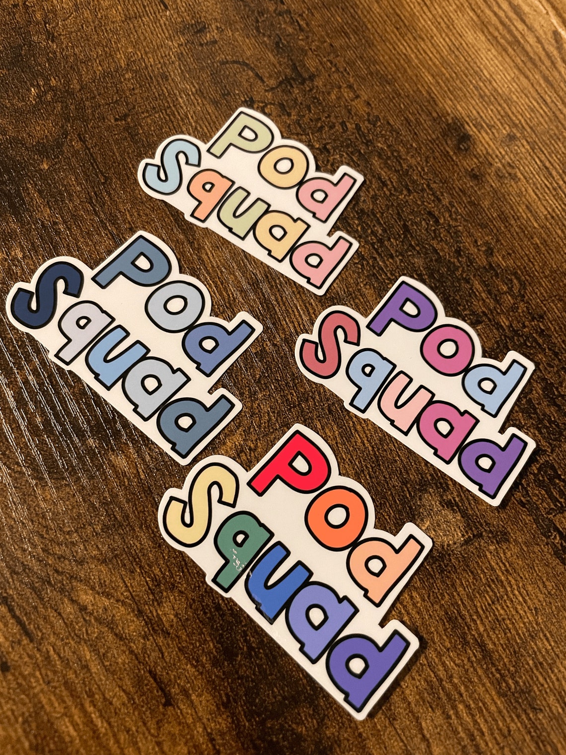Pod Squad Sticker Glossy Handmade | Etsy