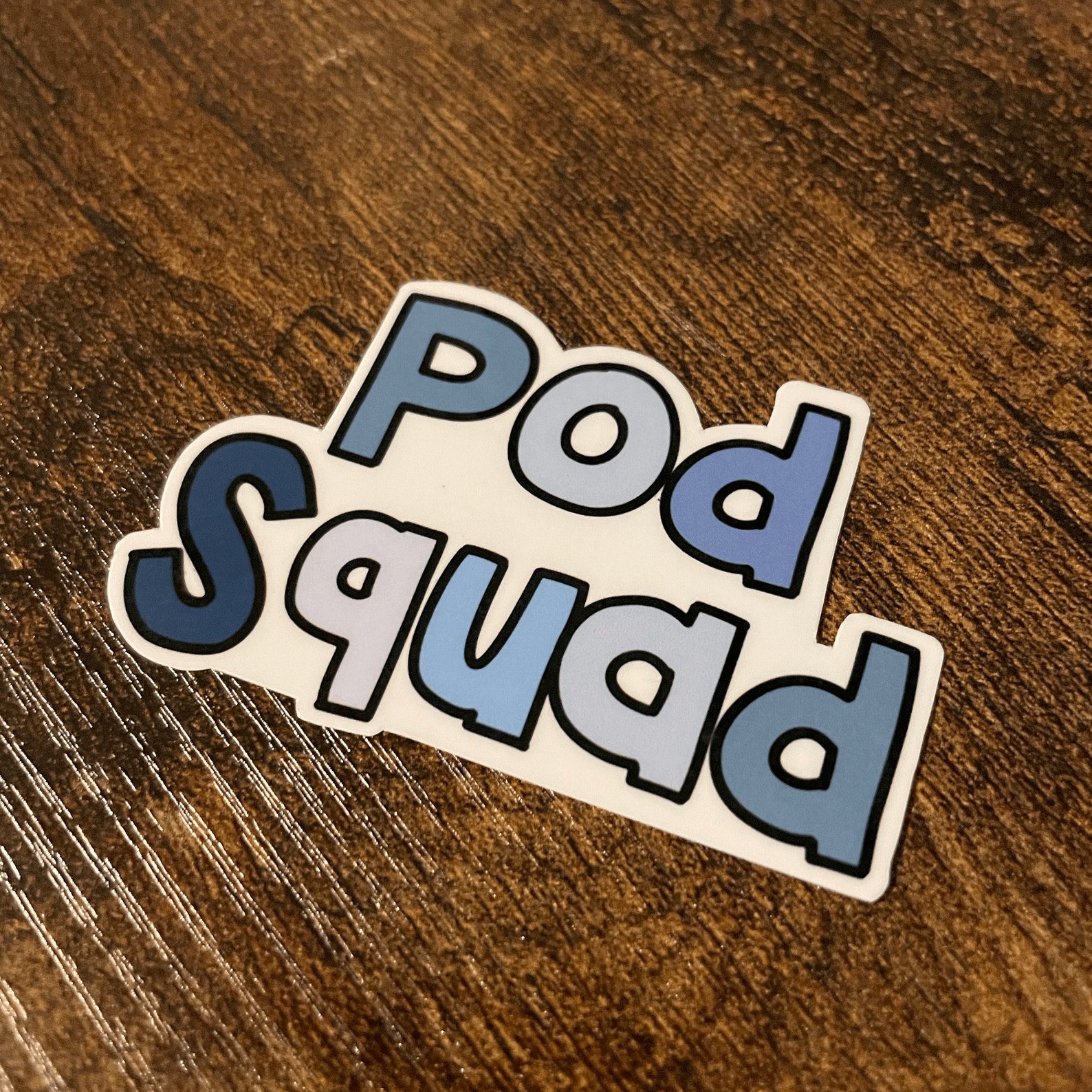Pod Squad Sticker Glossy Handmade | Etsy