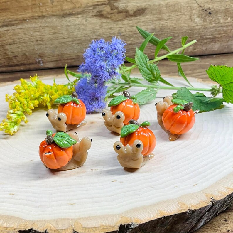 Pumpkin Snail Halloween (one Charm) Pendant for Jewelry, Necklace ...