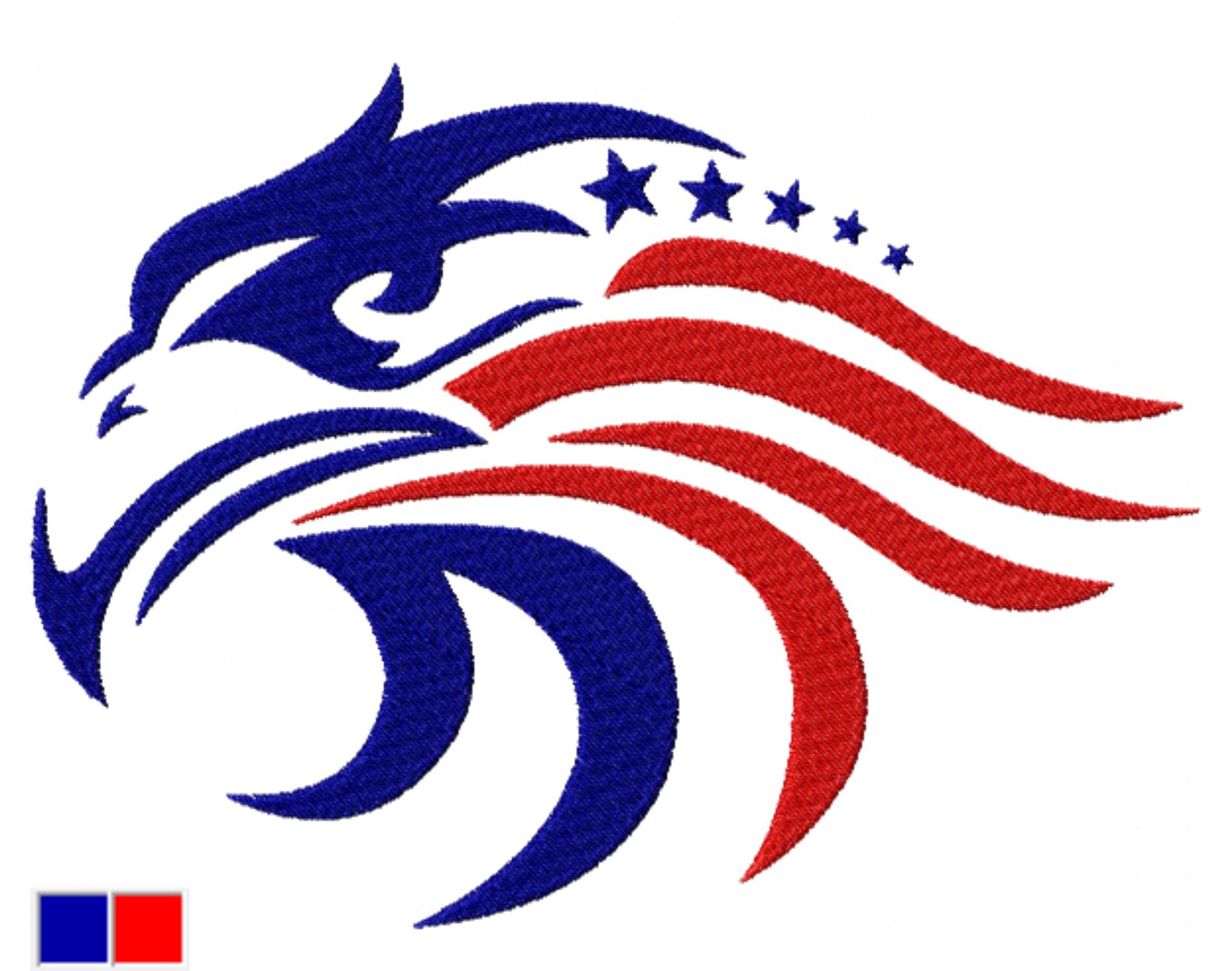 American Eagle Embroidery Design: Patriotic Machine Pattern (digital ...