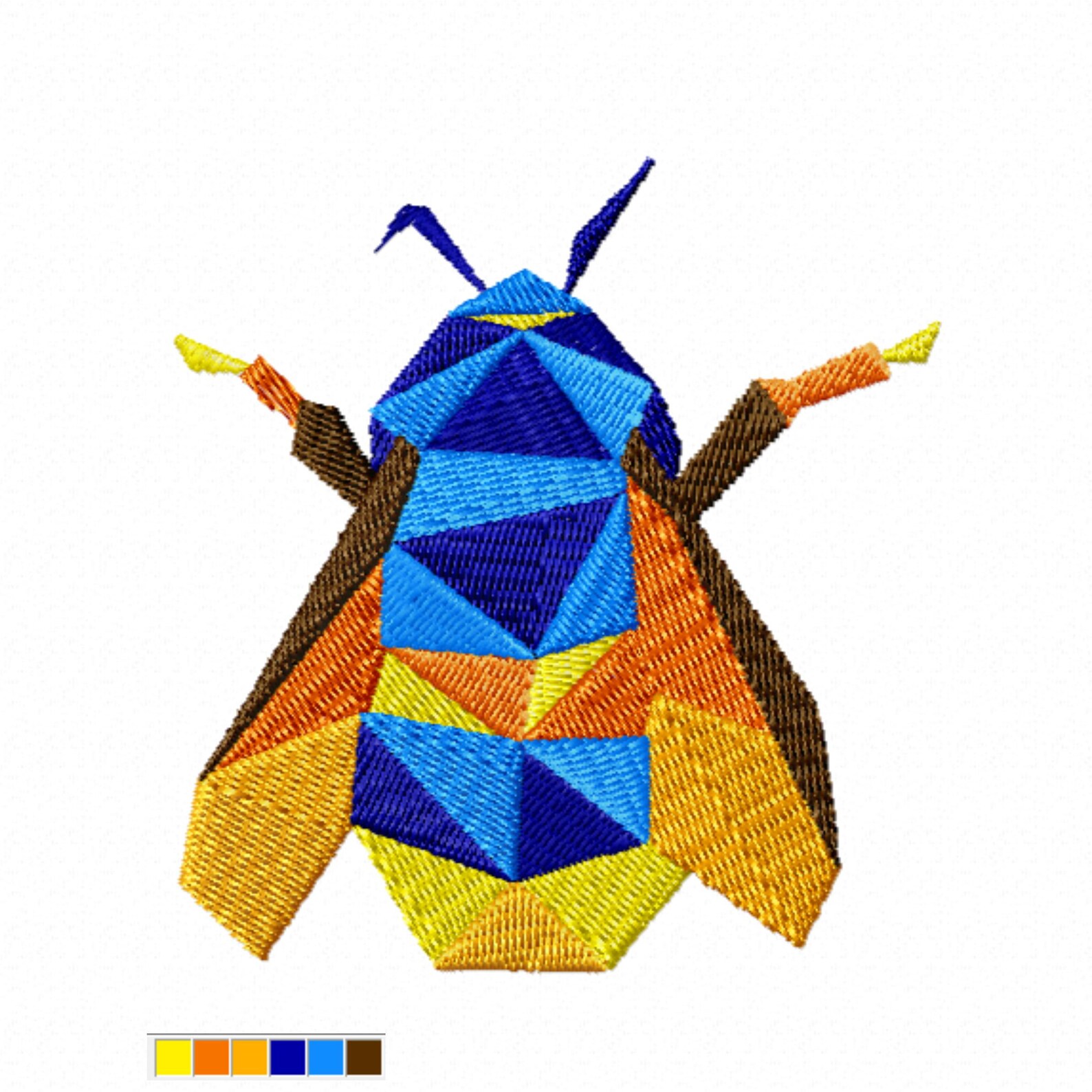Embroidery Design Bumblebee Geometric Design for Embroidery | Etsy