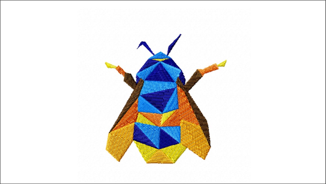 Embroidery Design Bumblebee Geometric, Design for Embroidery Machine - Etsy