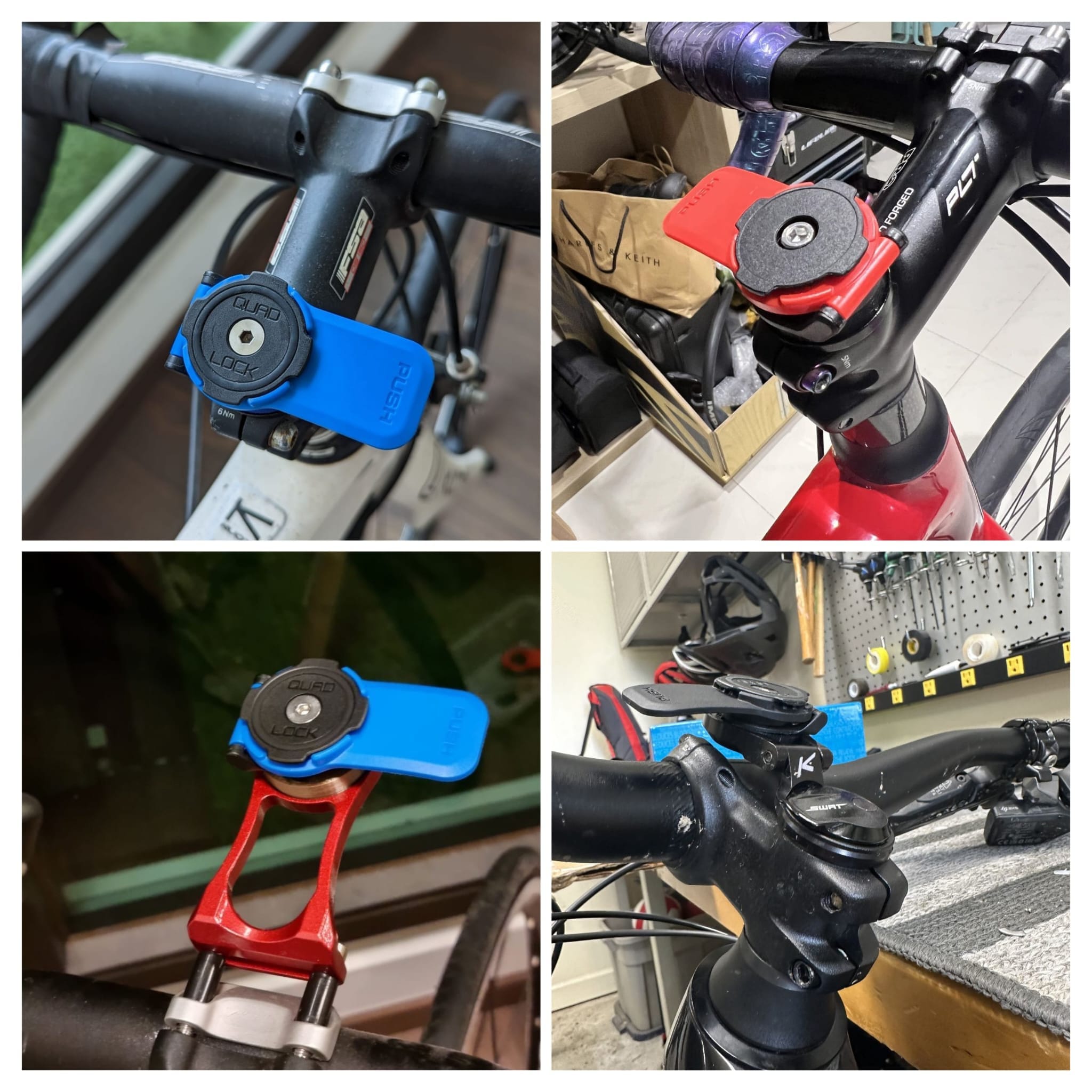 For Quad Lock Insert Adapter for Garmin / Wahoo / Bryton / XOSS Mounts ...