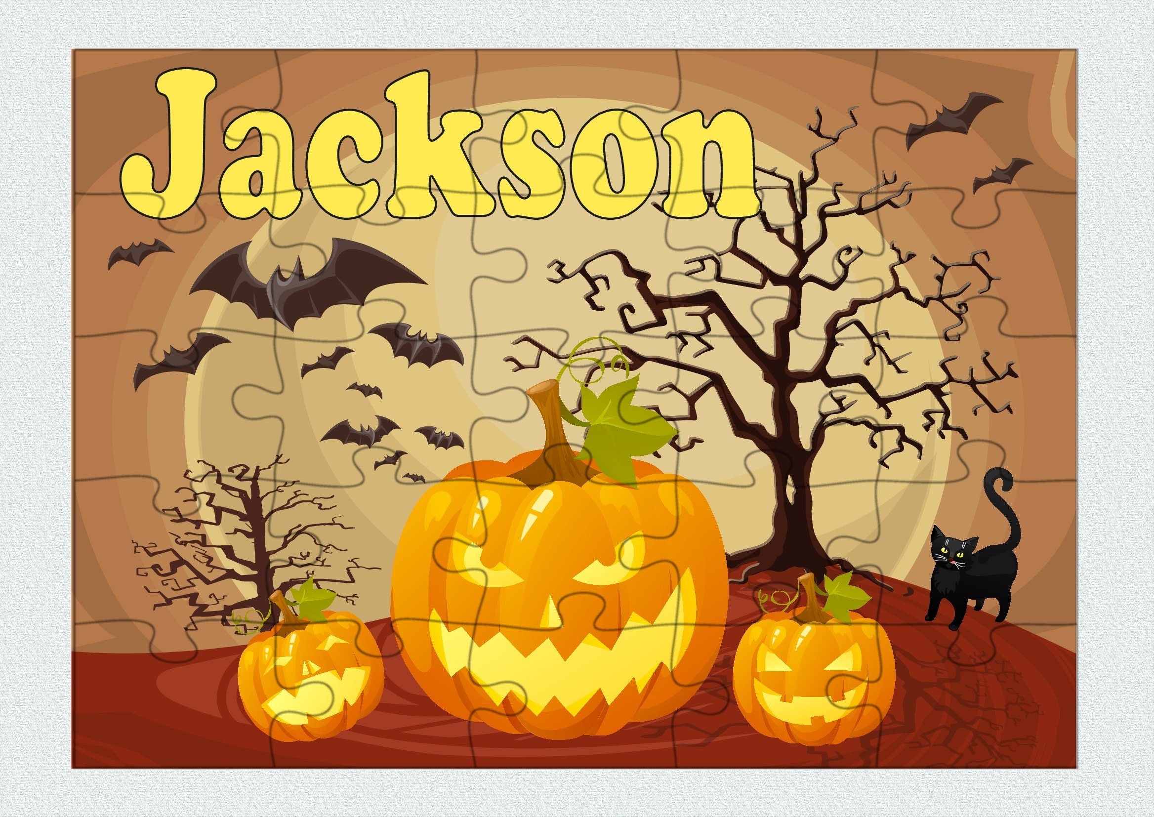 Personalized Halloween Puzzle for Kids-halloween Jigsaw - Etsy UK