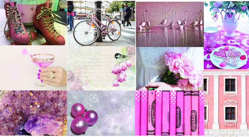 67pc Pink Collage Kit Pink Aesthetic Photo Collage Kit Pink - Etsy