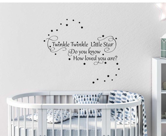Twinkle Twinkle Little Star Decal Nursery Room Decor Baby | Etsy