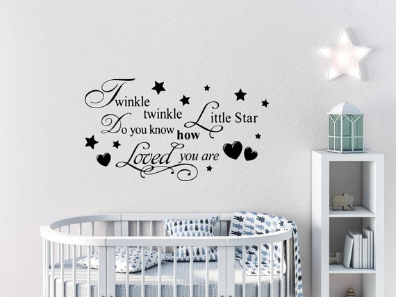Twinkle Twinkle Little Star Decal Nursery Decor Baby Room | Etsy