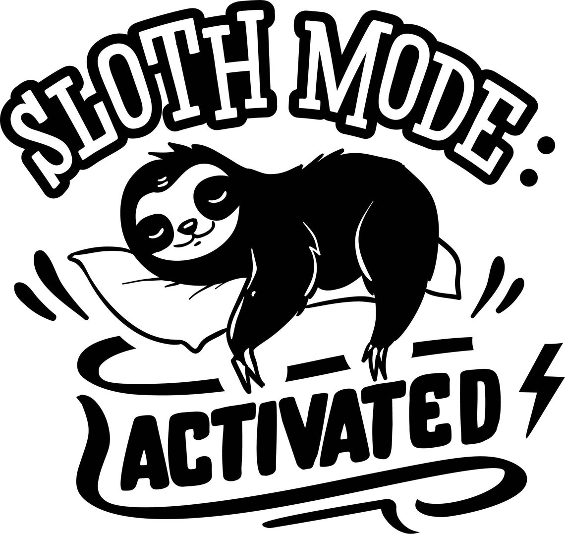 Bedroom Wall Decor Sloth Mode Activated Decal Bedroom Decal Etsy
