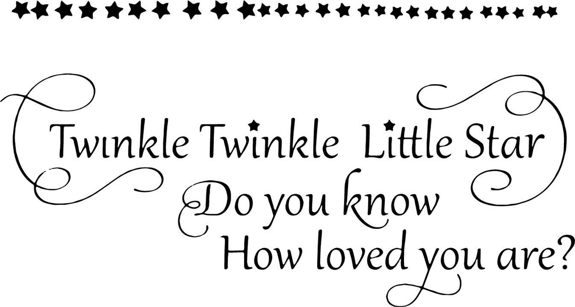 Twinkle Twinkle Little Star Decal Nursery Room Decor Baby | Etsy