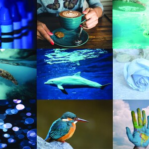 80 Pcs Blue Collage Kit, Blue Aesthetic Photo Collage Kit, Blue Dorm ...