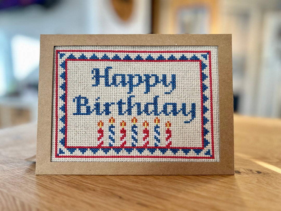 PATTERN: Classic Birthday Card | Cross Stitch Pattern (digital Format ...