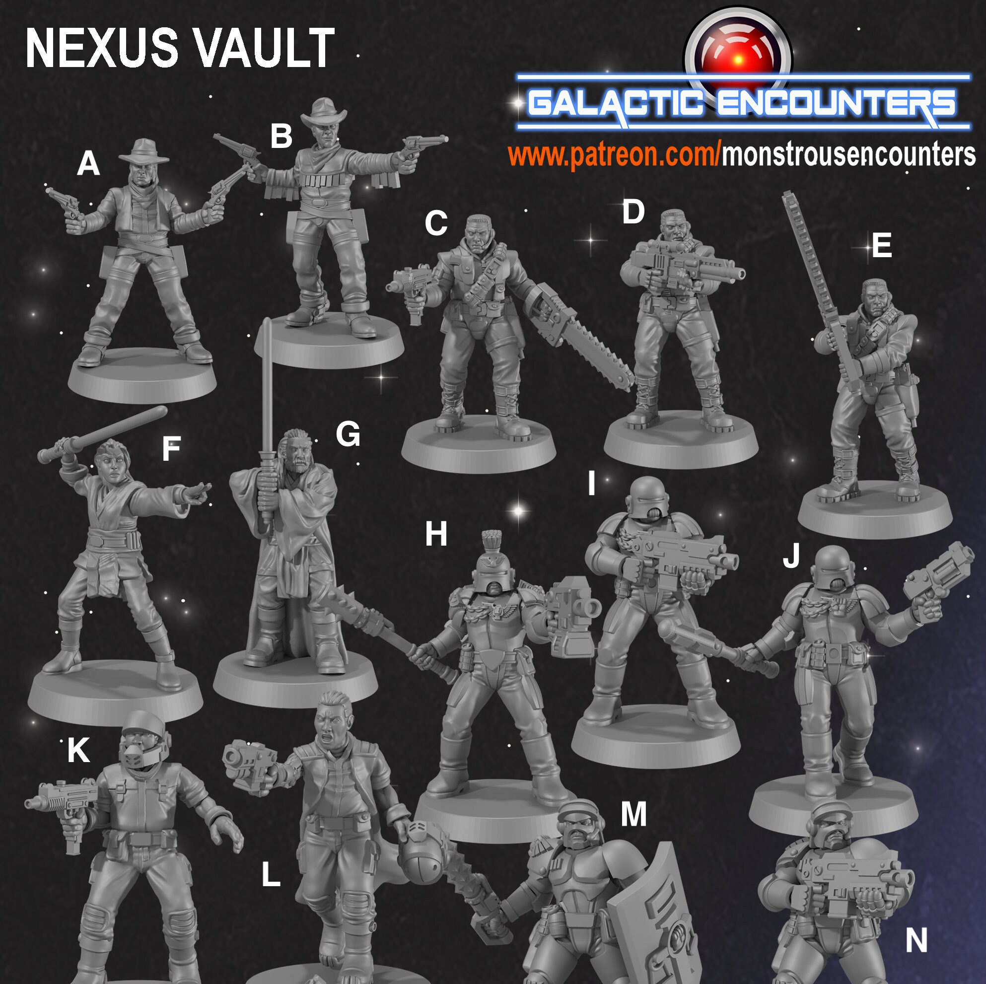 Set Nexus Vault 28mm 32mm Sci-fi Miniatures | Etsy