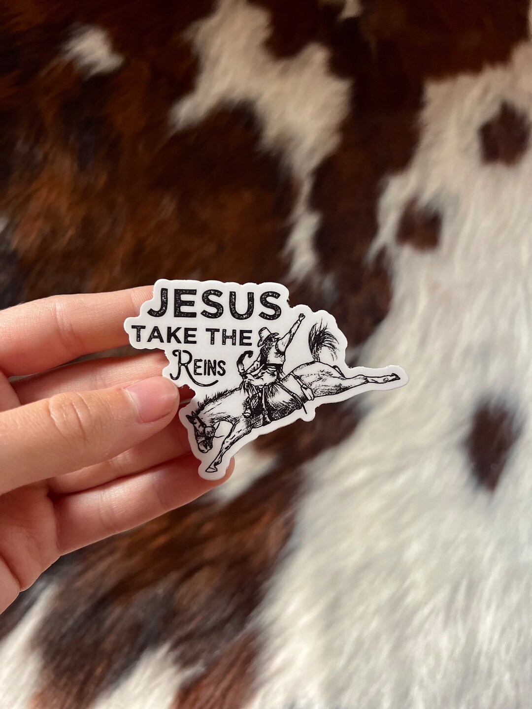 Jesus Take the Reins Western Sticker - Etsy