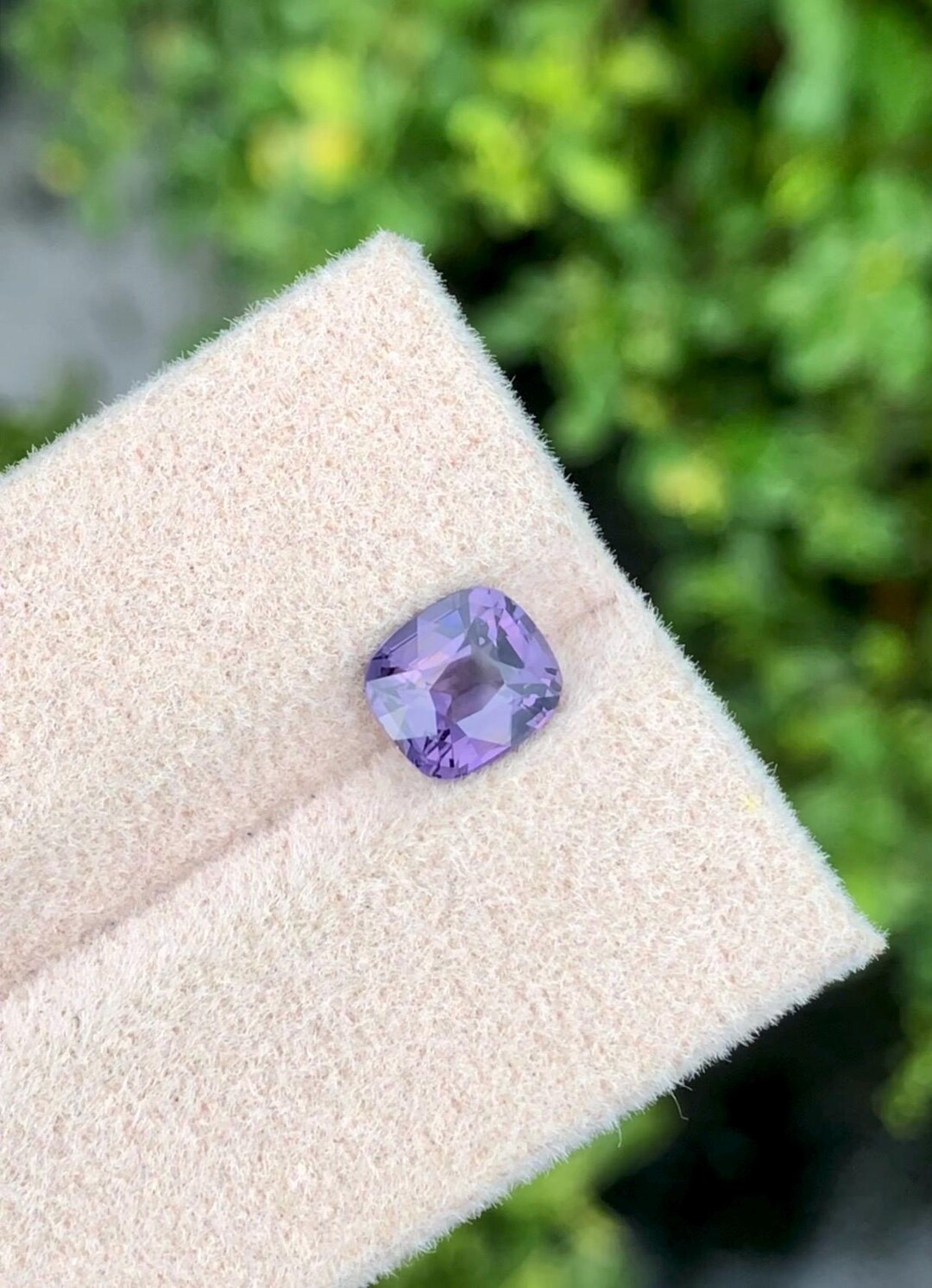 Purple Spinel: 1.44 Ct Cushion Cut Loose Gemstone From Africa - Etsy