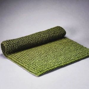 Green Welcome Mat: Natural Entryway Rug, Hand Woven Sisal Doormat ...