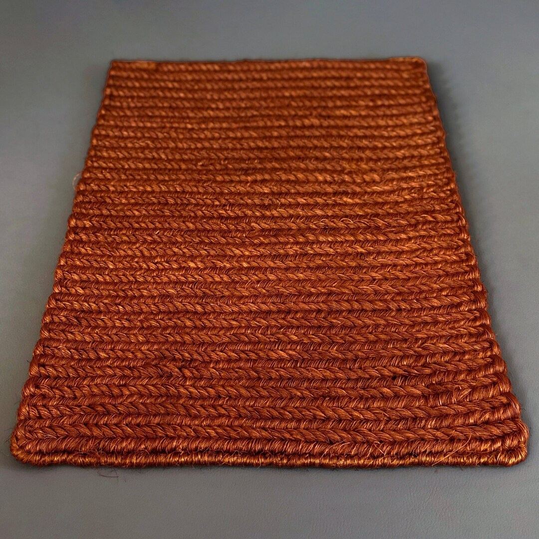 Handwoven Copper Sisal Rug: Entryway Doormat, Accent Runner, Bediside ...