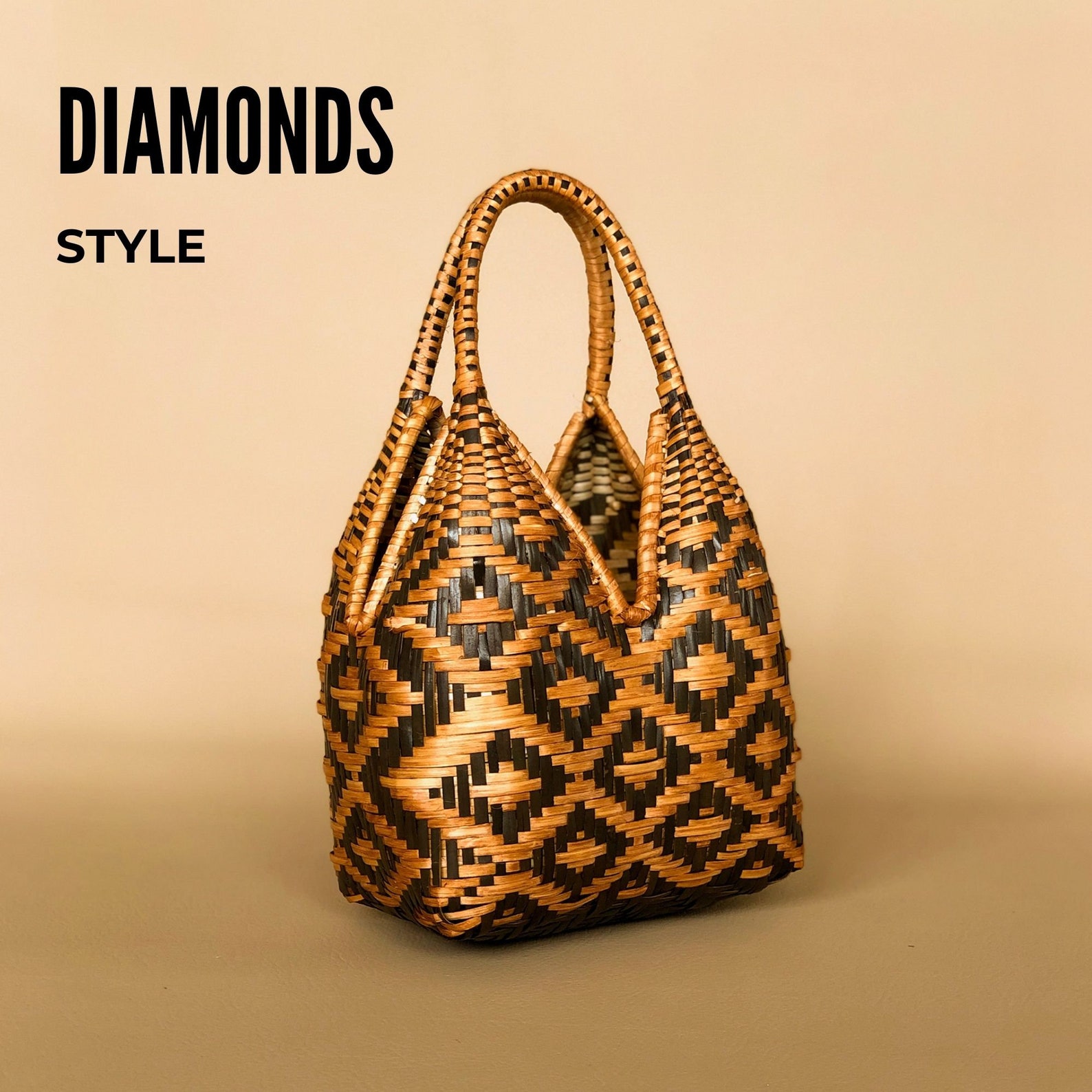 Wicker Basket Decorative Basket Bin Colombian Small Purse 4 - Etsy