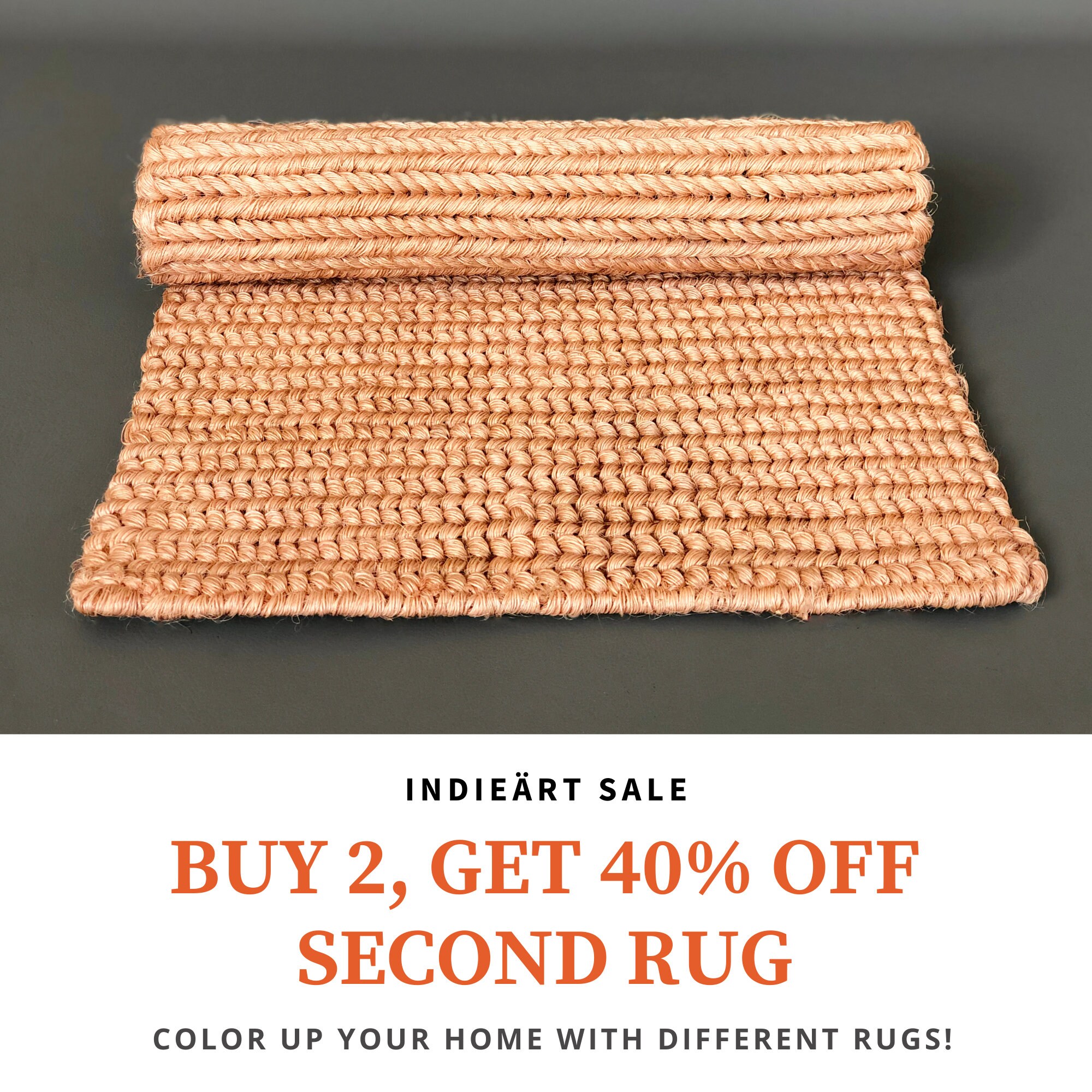 Entryway Rug Indoor Outdoor Door Mat Guava Color Small Rug | Etsy