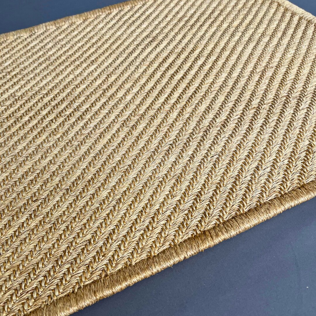 Entryway Rug Indoor Mat Natural Sisal Rug, With Linen & Silk, Bedside ...