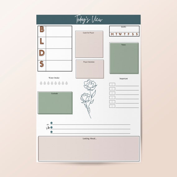 Printable Christian Day Planner Instant Download | Etsy