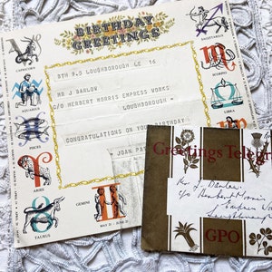 1950s British Greetings Telegram Magnificent Vintage British Telegram ...