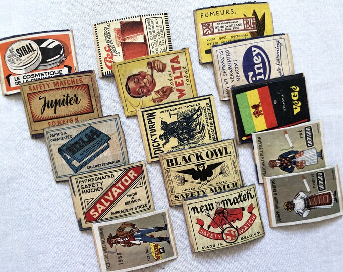 1930s 1950s 15 Vintage Matchbox Labels Advertising Labels - Etsy