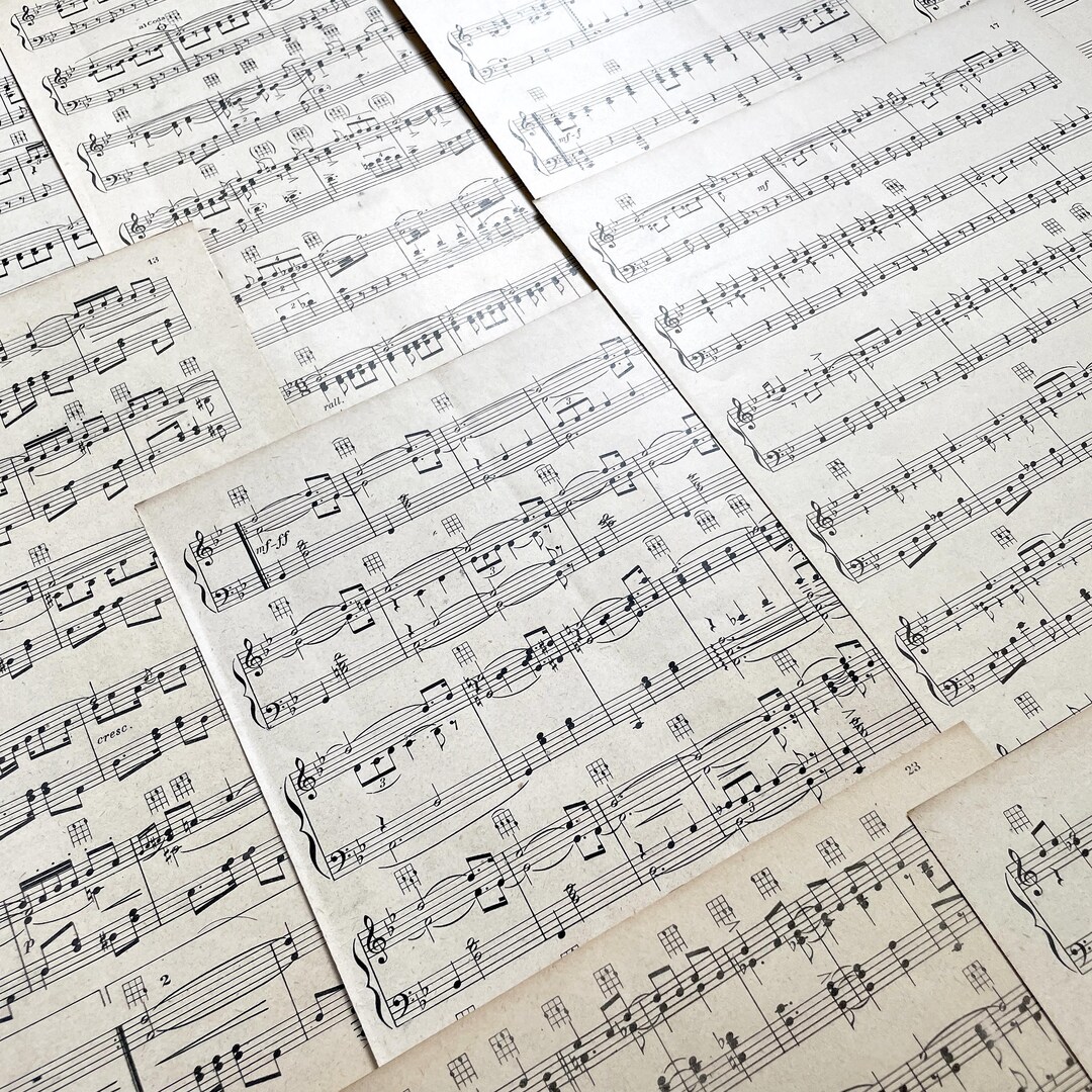 1920s - 10 Sheets of Vintage Musical Score - 29 X 22 Cm Music Sheets ...