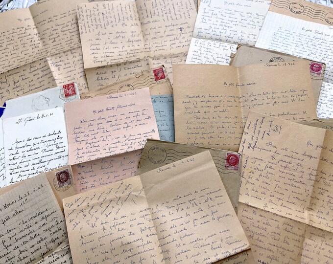 1940s - Sets of 10 French Letters in Their Original Envelope ...